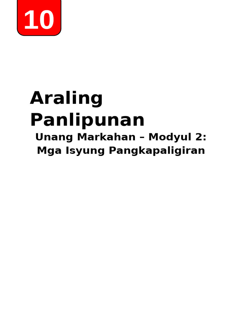 AP10 q1 Mod2 Mga-Isyung-Pangkapaligiran v2 | PDF