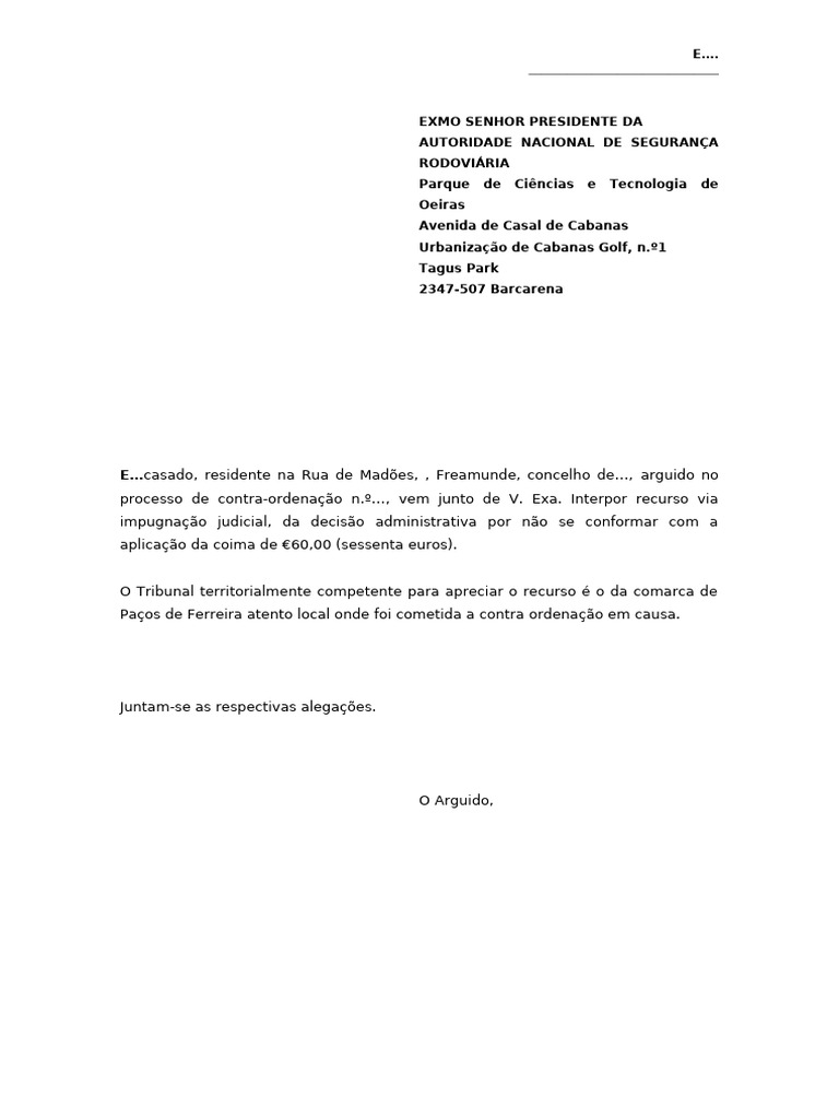 Minuta IMPUGNAÇÃO DE CONTRA ORDENAÇÃ 2 | PDF | Justiça | Crime e Violência