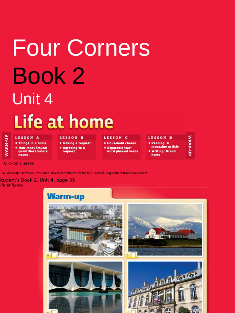 Four Corners Level 2 - Unit 4 | PDF