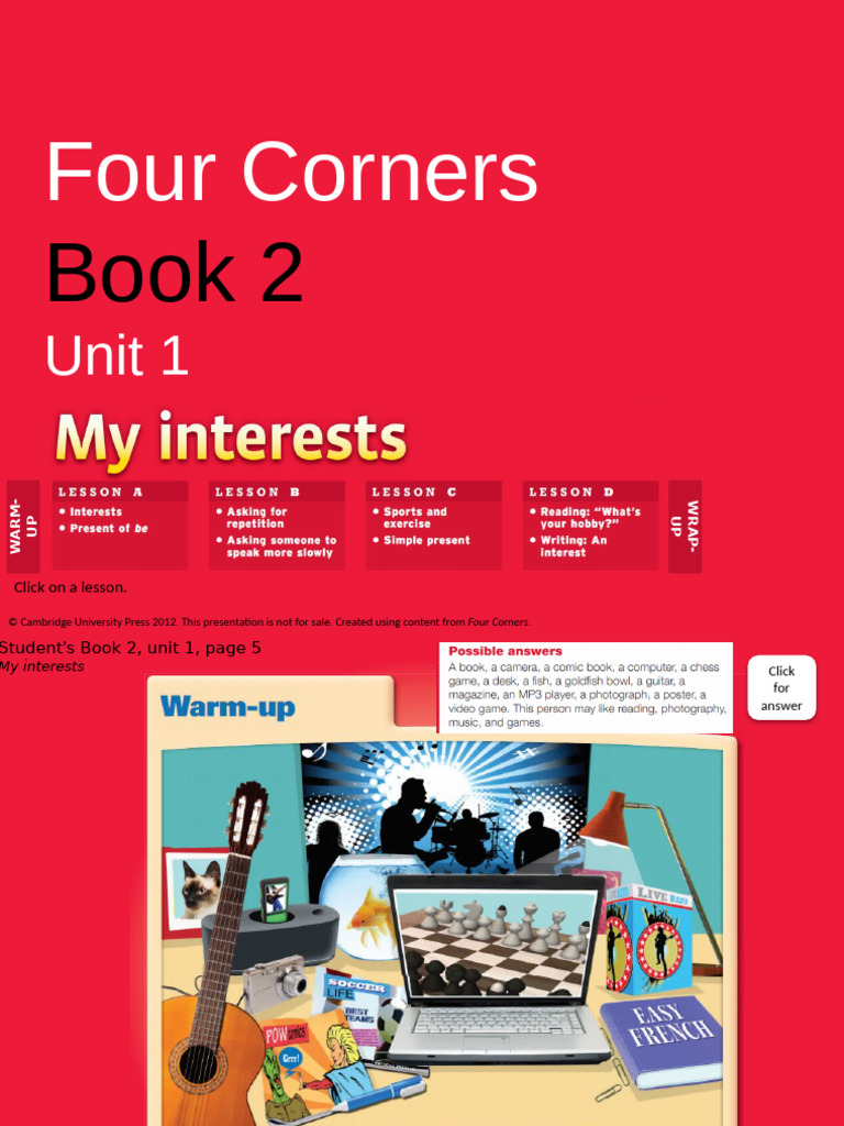 Four Corners Level 2 - Unit 1 | PDF
