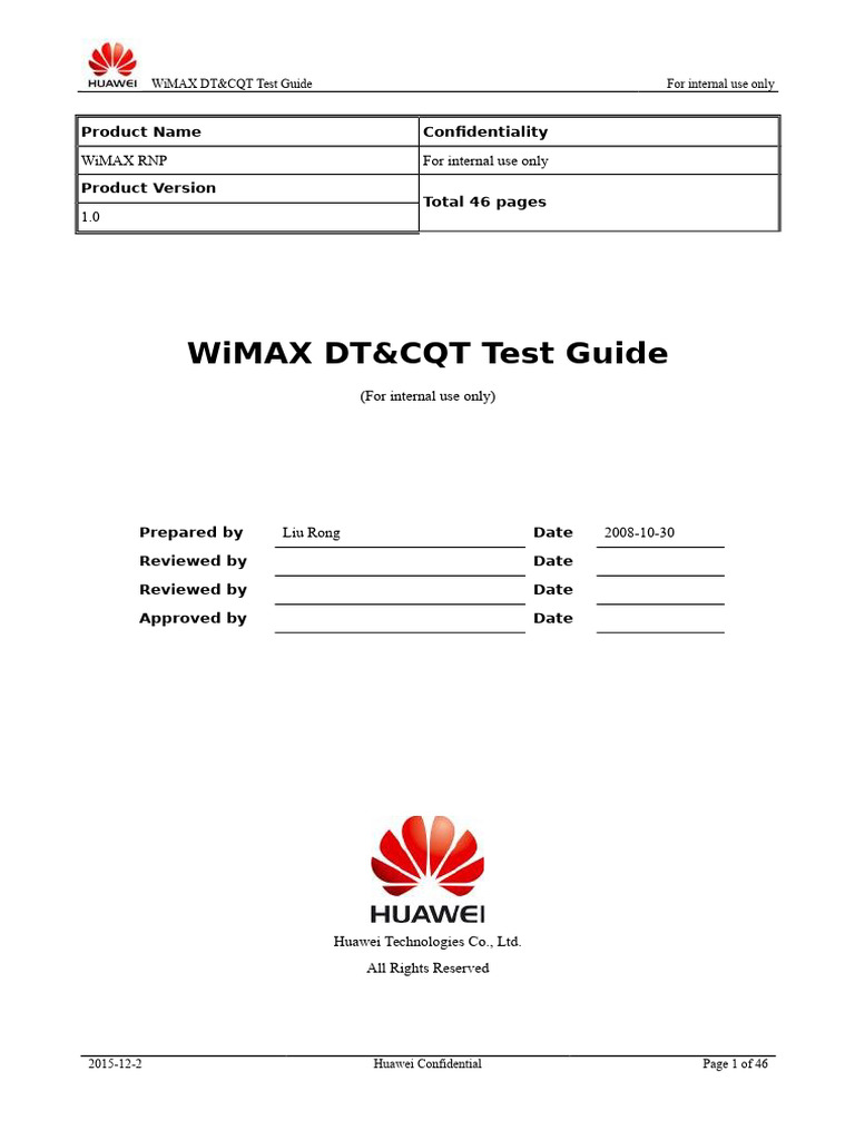 Wimax DT CQT Test Guide | PDF | File Transfer Protocol | Mathematical ...