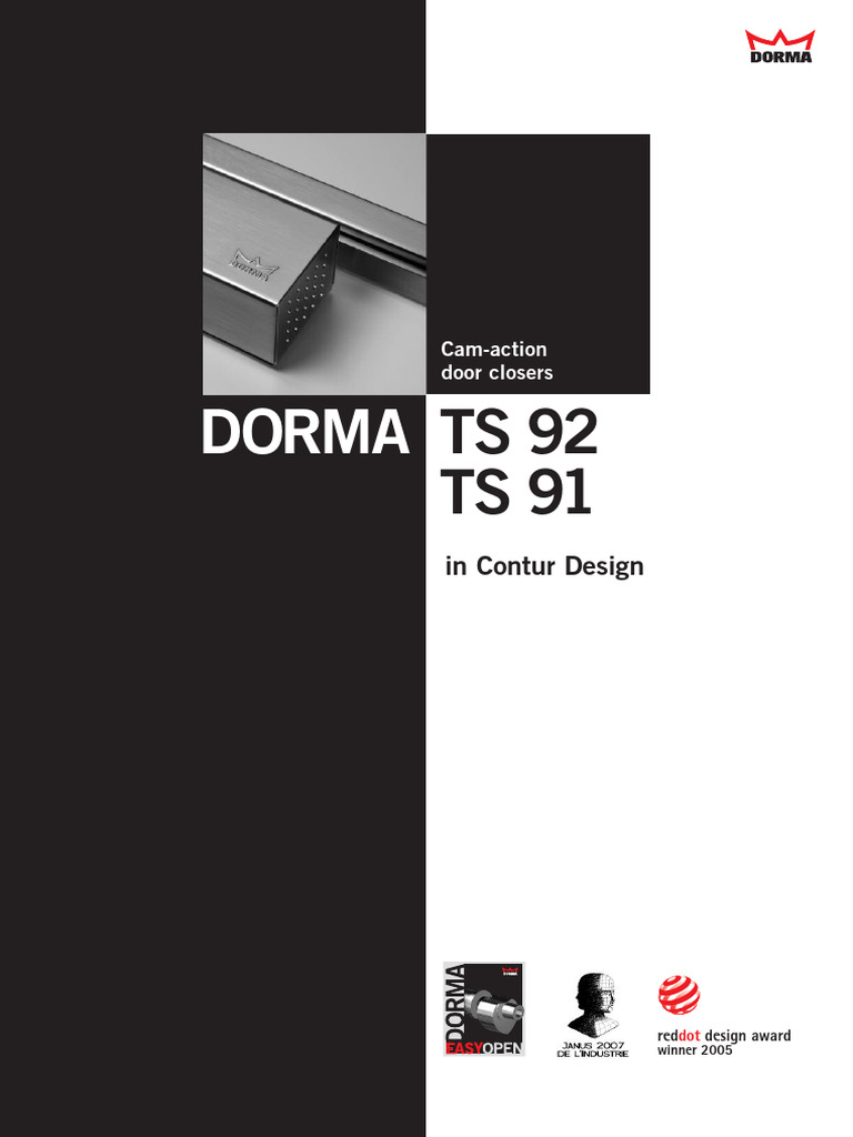 Dorma: TS 92 TS 91 | PDF | Door | Architectural Elements