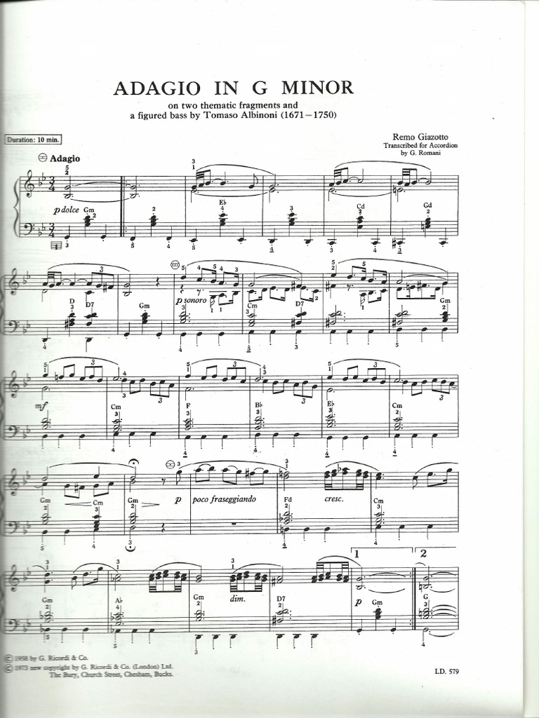 Adagio by Albinioni | PDF