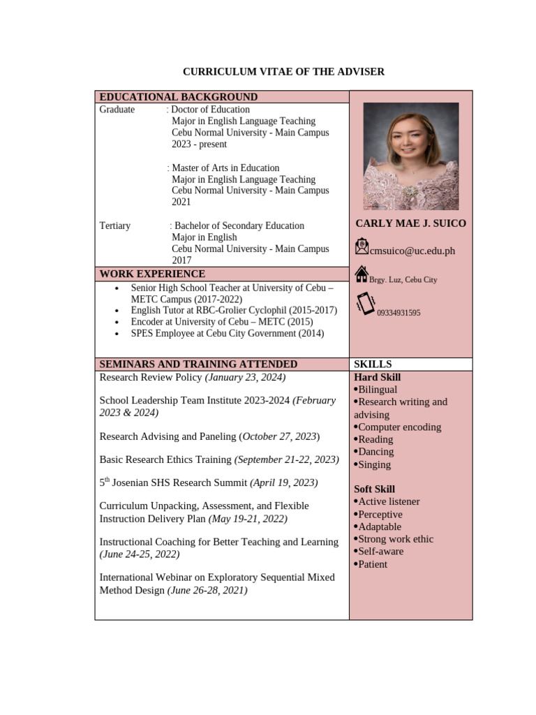CURRICULUM-VITAE-OF-THE-ADVISER and LEAD RESEARCHER With Attach GCP ...