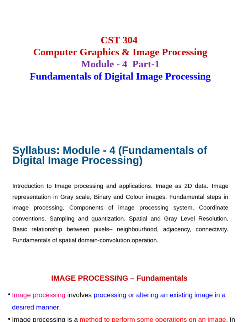 Digital Image Processing Fundamentals | PDF | Digital Image | Rgb Color ...