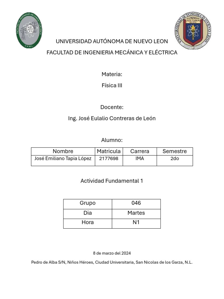 Af1 Fisica 3 | PDF | Electricidad | Capacidad