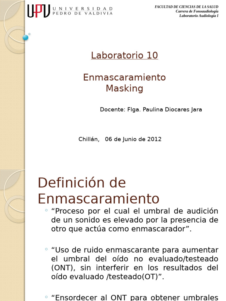 Masking | PDF | Decibel | Sentidos