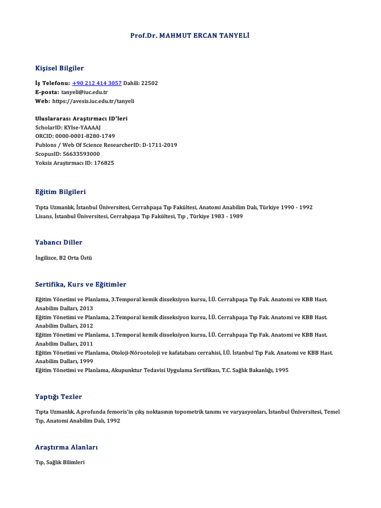 Mahmut Ercan Tanyeli̇ | PDF