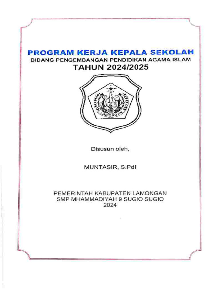 Program Kerja Kepala Sekolah - Compressed - 11zon | PDF