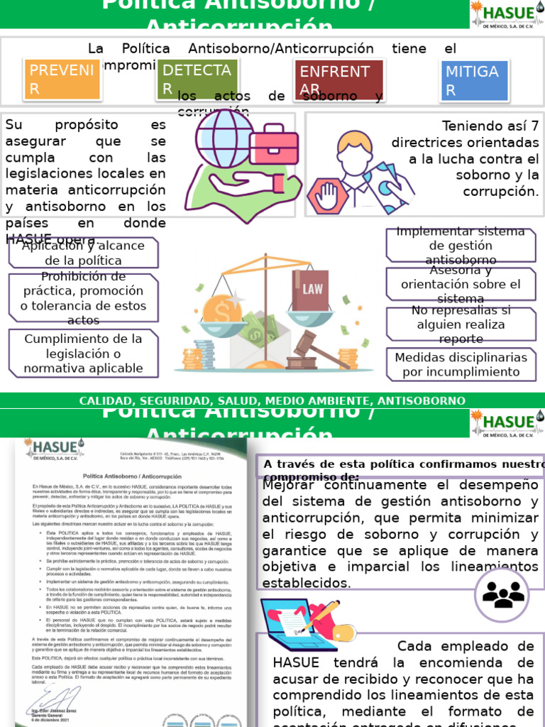 Ficha - Política Antisoborno | PDF | Corrupción política | Justicia