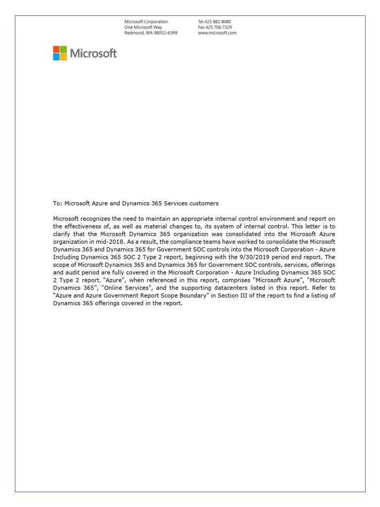 Microsoft Azure SOC 2 Compliance Report | PDF | Microsoft Azure | Cloud ...