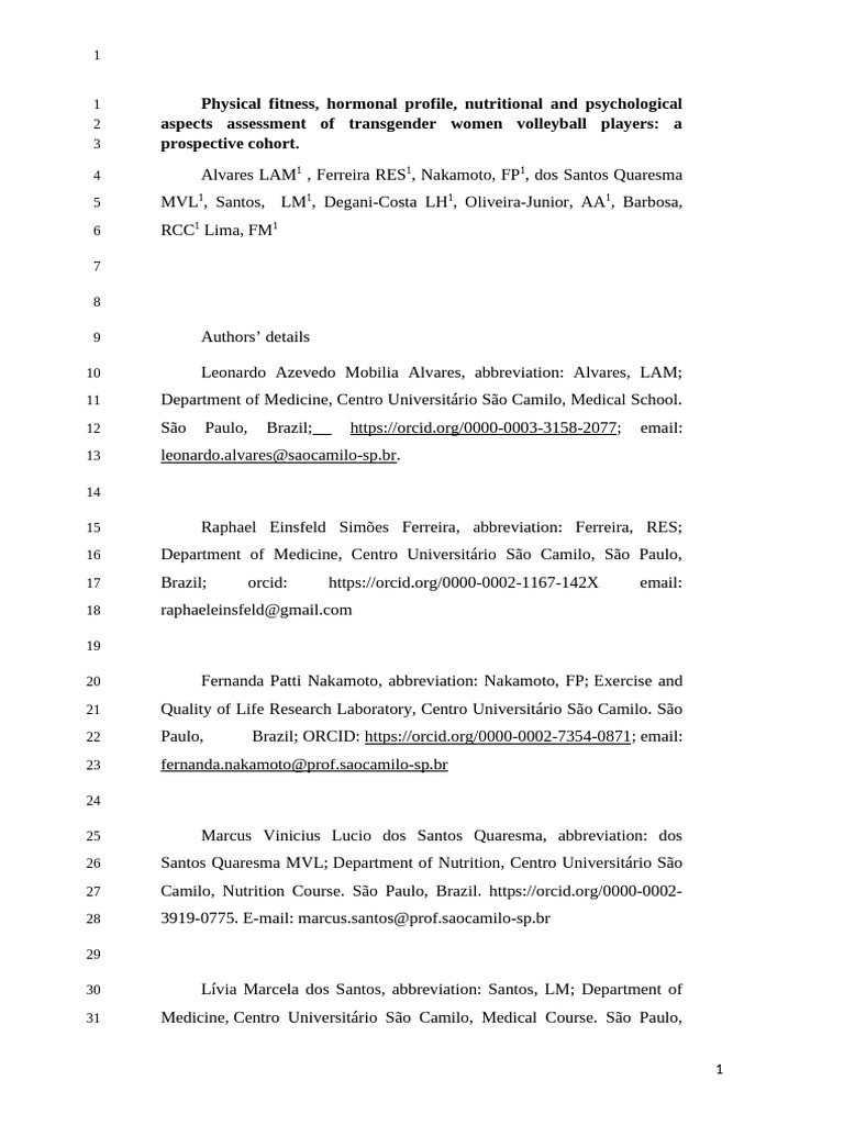 Protocol Paper - TOP Study | PDF | Anatomical Terms Of Motion ...