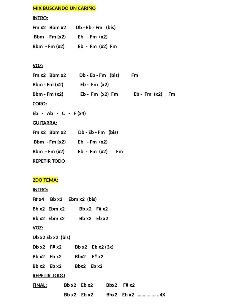 Mix Buscando Un Cariño | PDF | Teaching Methods & Materials | Art