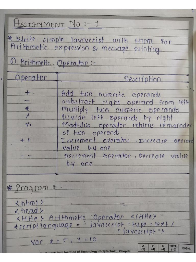 Assignment 1 | PDF