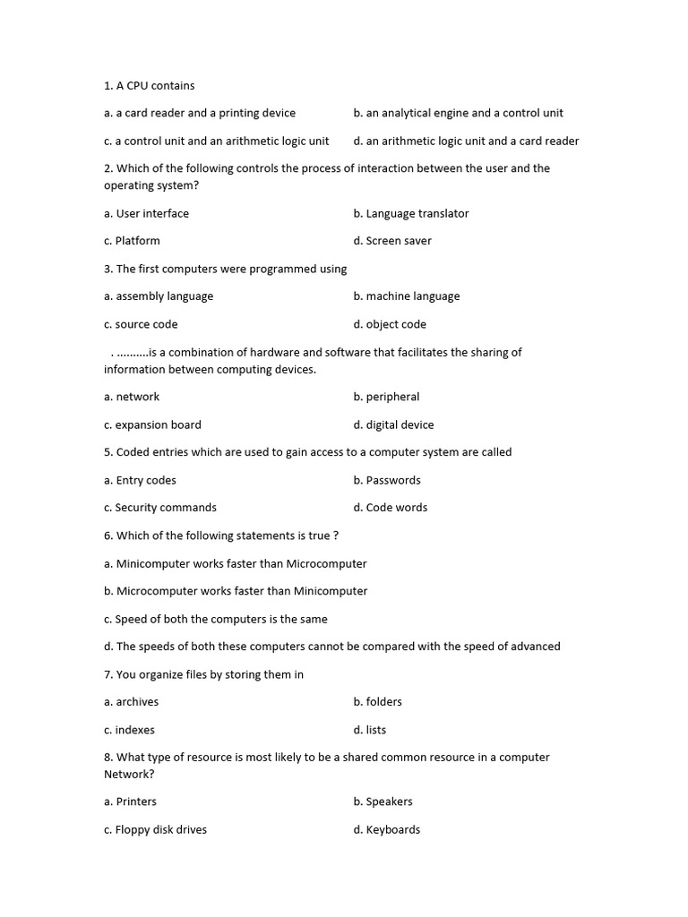 CS QBank | PDF | Computer Data Storage | Databases