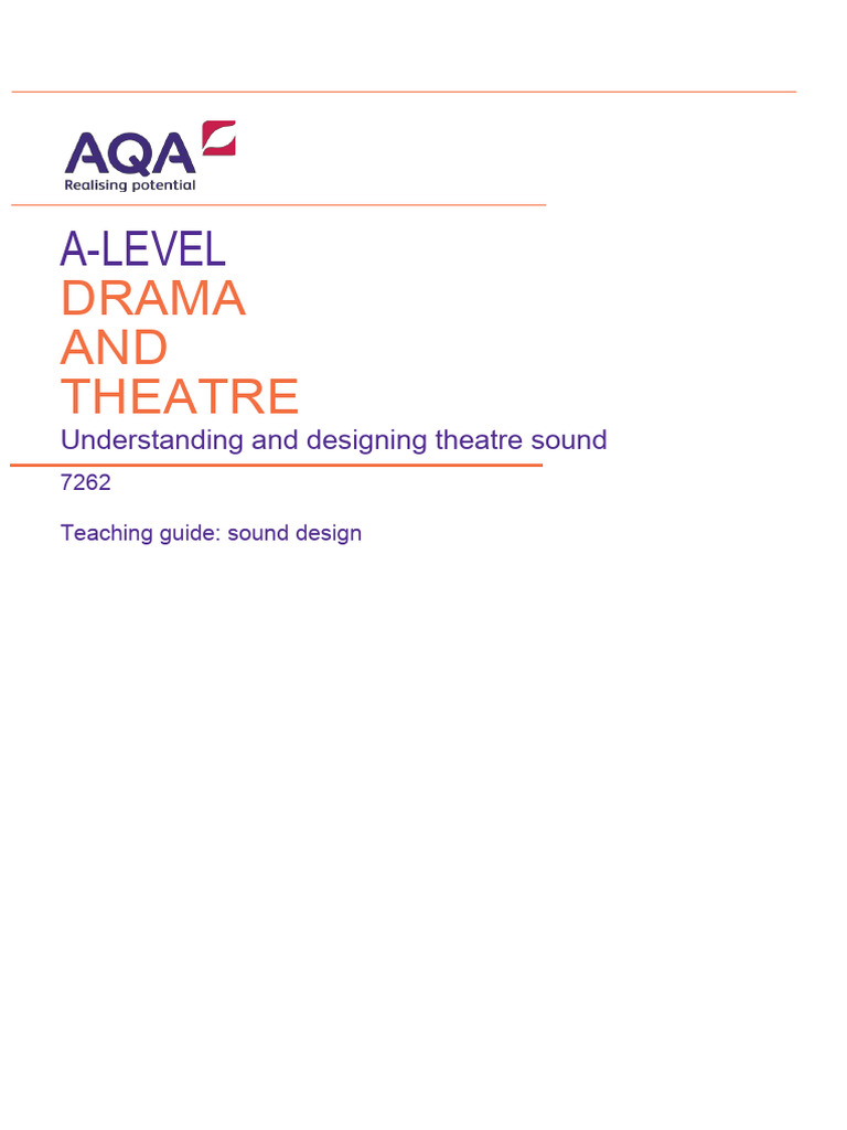 Drama Designing Theatre Sound | PDF | Microphone | Loudspeaker