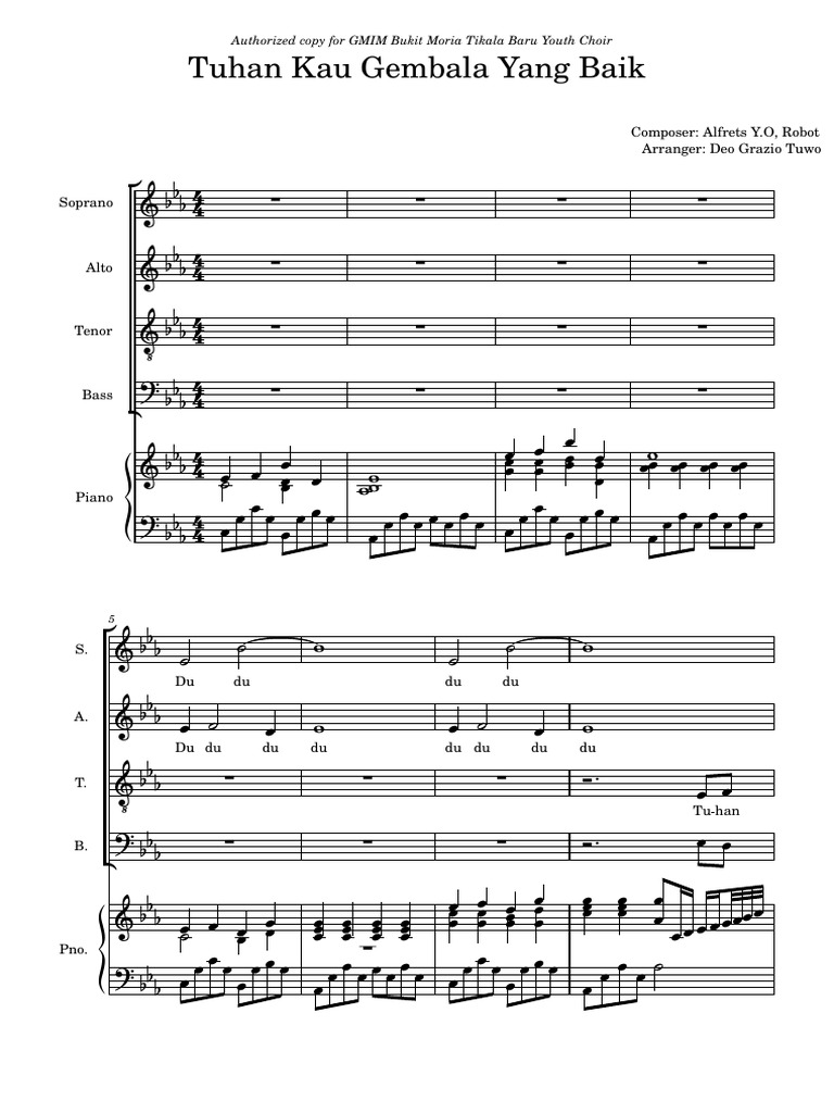 Tuhan Kau Gembala Yang Baik | PDF