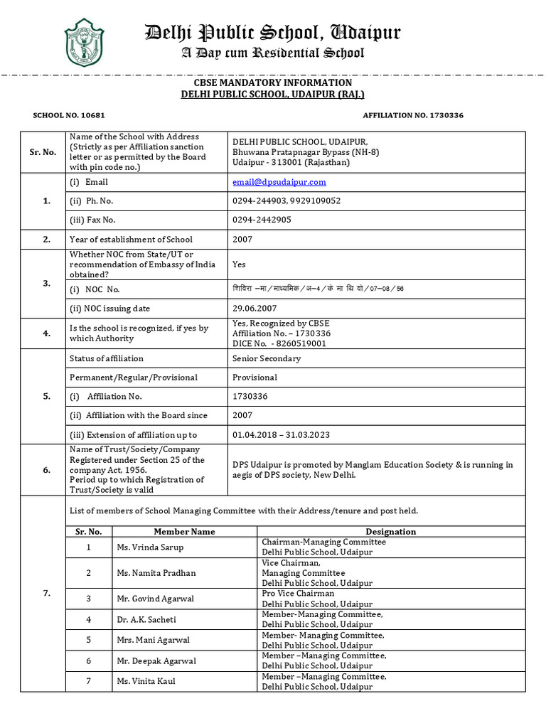 CBSE Mandatory Information Form | PDF | Cheque
