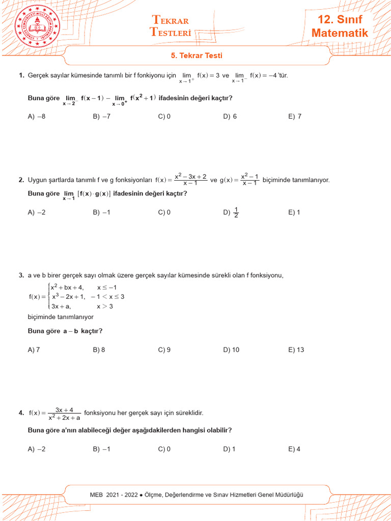 12_mat_5 türev | PDF