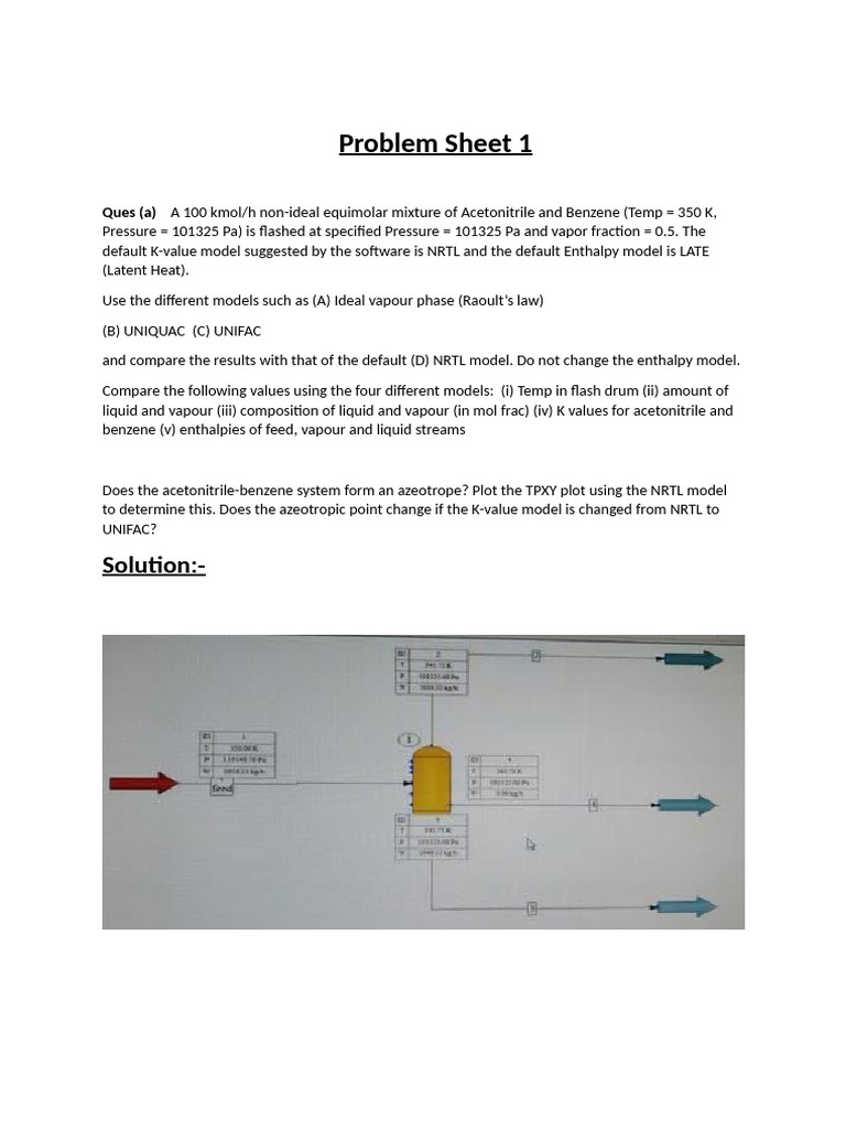 Problem Sheet 1: Solution | PDF | Vapor | Physical Chemistry