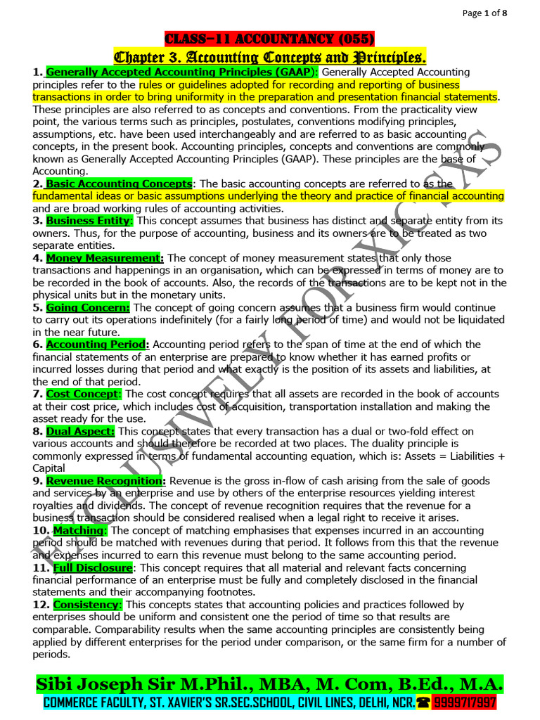 3. Acc principles Notes by Sibi Sir | PDF | Debits And Credits ...