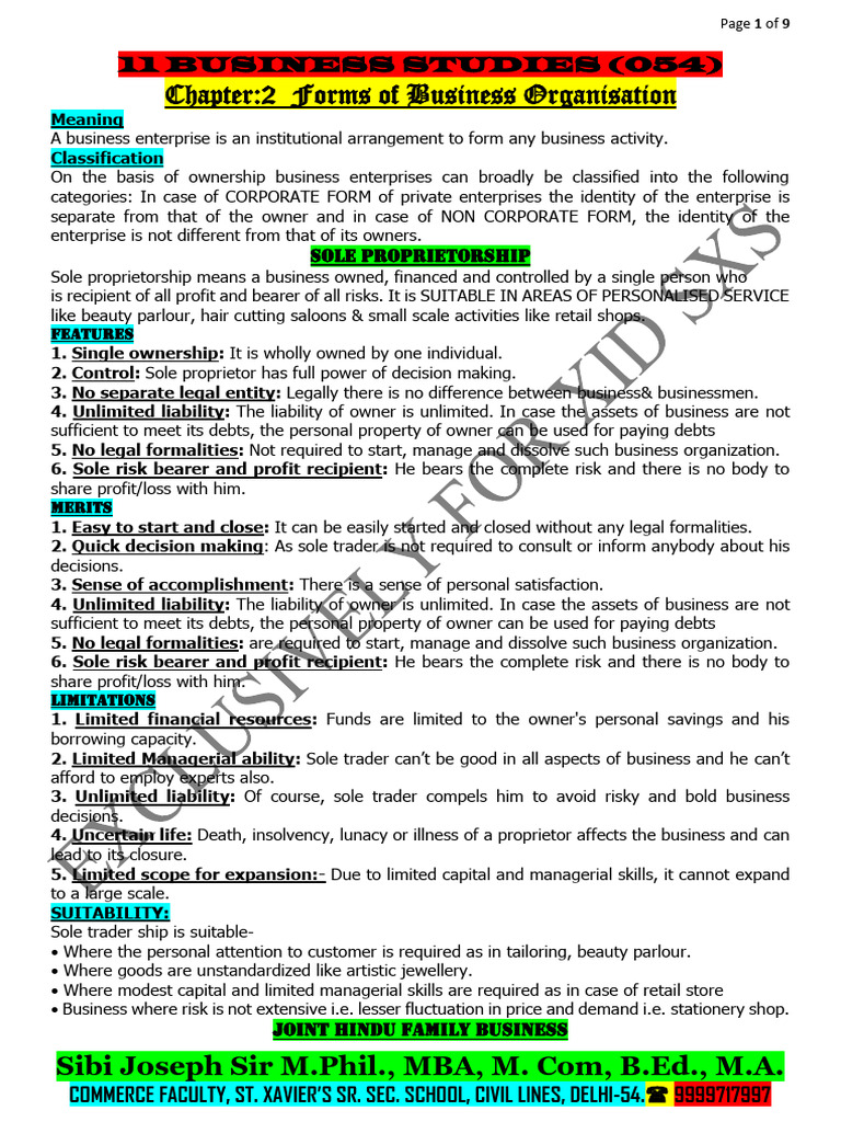 Business Structures for Students | PDF | Cooperative | Partnership