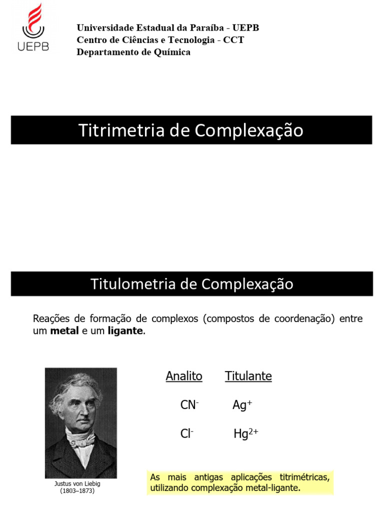 Titulometria de Complexação - Alunos | PDF | Titulação | Química