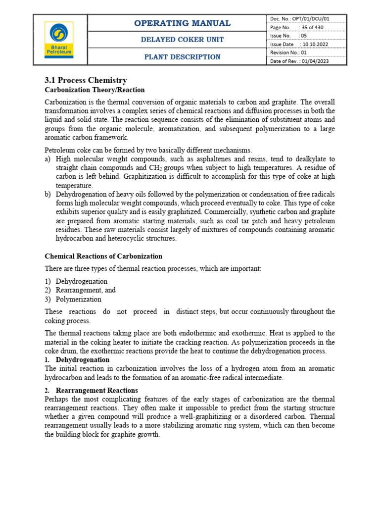 Process | PDF | Cracking (Chemistry) | Chemical Reactions