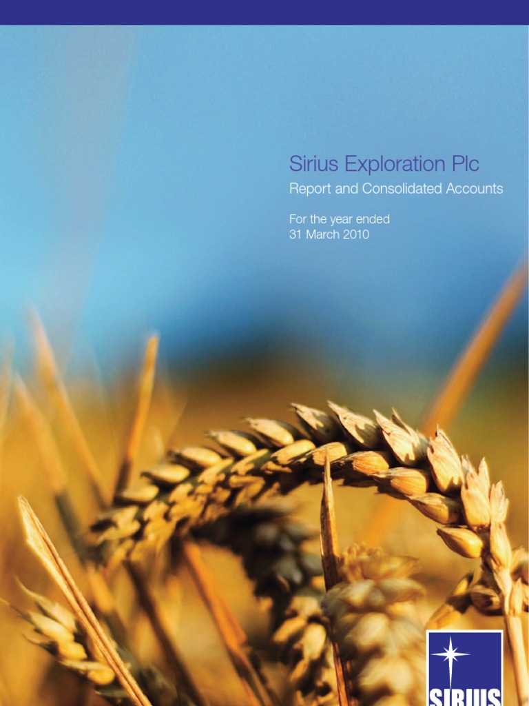 Sirius Exploration PLC: Report and Consolidated Accounts | PDF ...