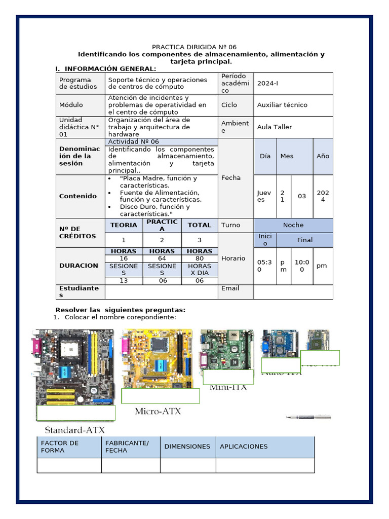 6 . - PRACTICA DIRiGIDA-6 | PDF | Hardware de la computadora | Software