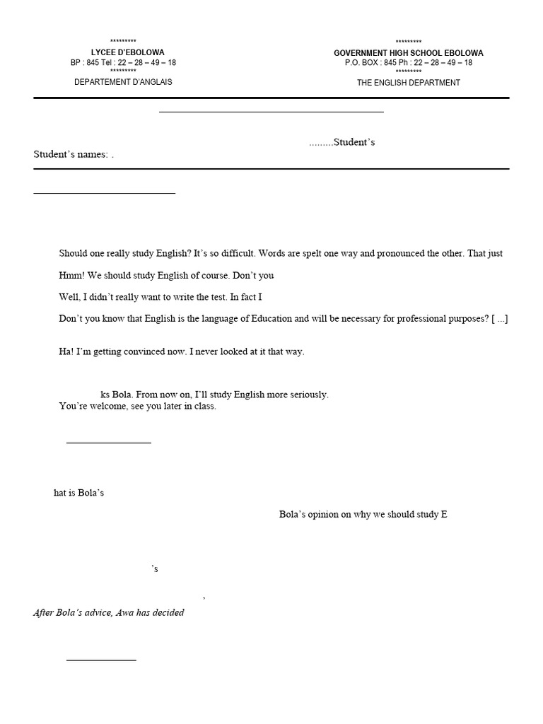 czbb4-ENGLISH FIRST SEQUENCE 3e | PDF | English Language | Grammatical Tense