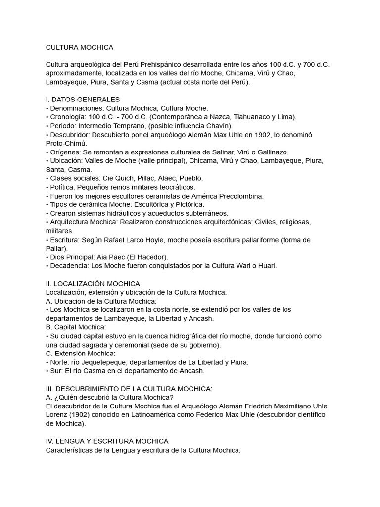 Mochica | PDF