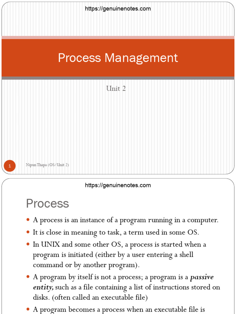 UNIT 2 Process Management | PDF | Process (Computing) | Programming