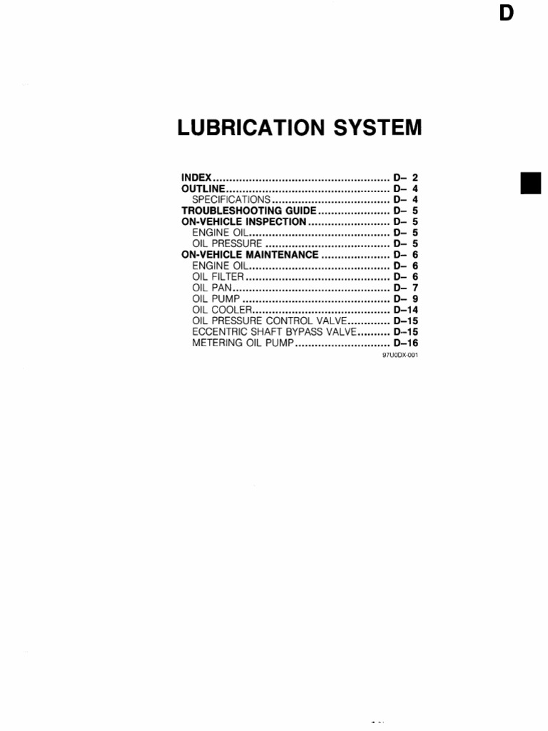 Mazda RX-7 1990 - Lubrication System | PDF