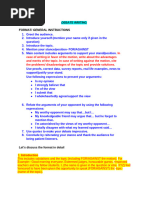 Class 11 Debate Writing Format Guide | PDF | Argument