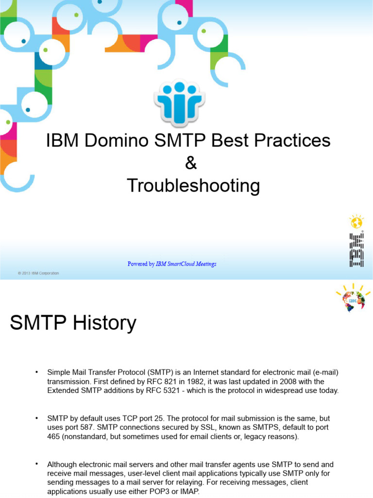 Ibm Domino SMTP Best Practices Troubleshooting Powered by Ibm ...