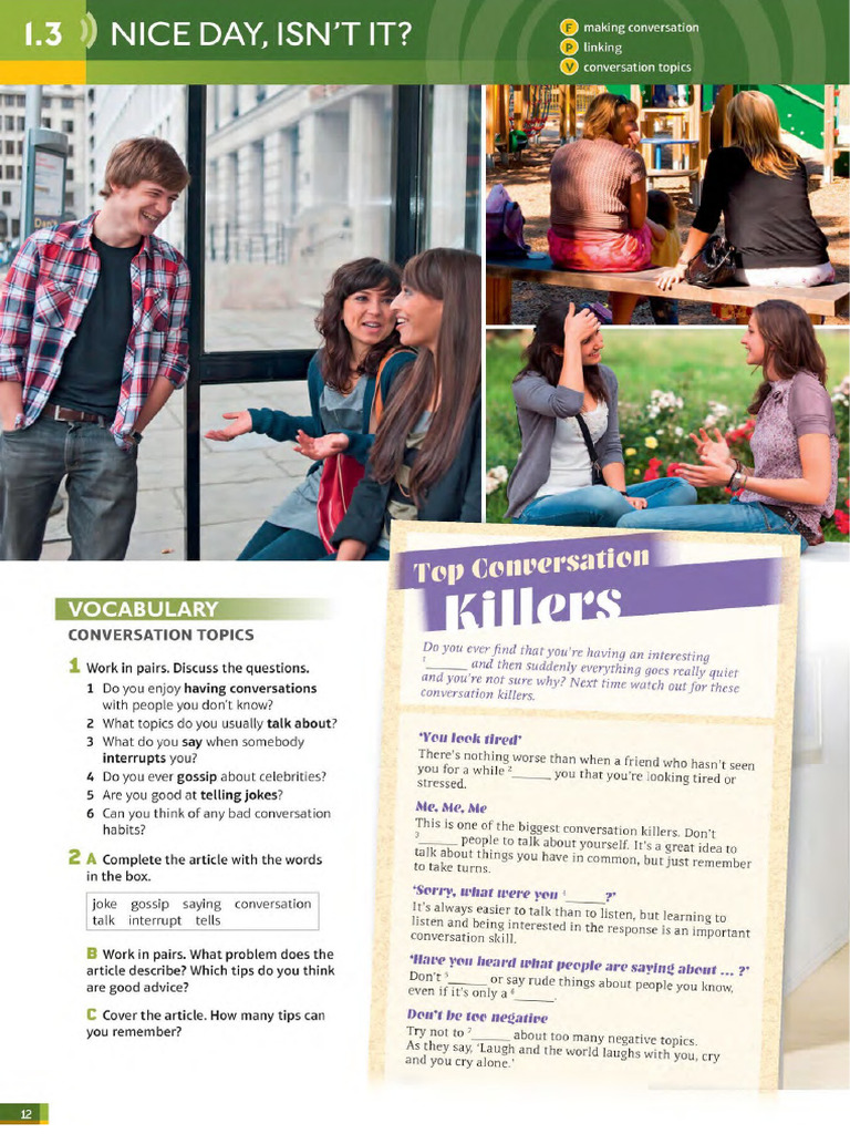 TOP CONVERSATION KILLERS. PREINTER | PDF