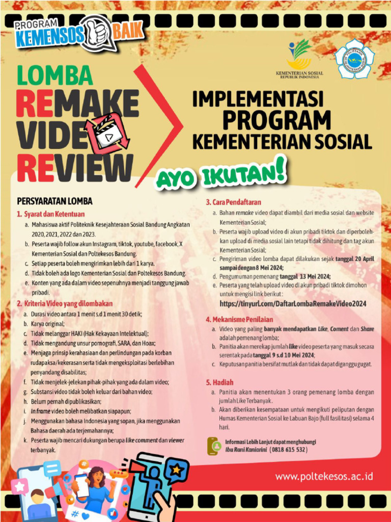 PENGUMUMAN LOMBA REMAKE VIDEO PROGRAM KEMENSOS 2024.pdf-20240422140204 | PDF