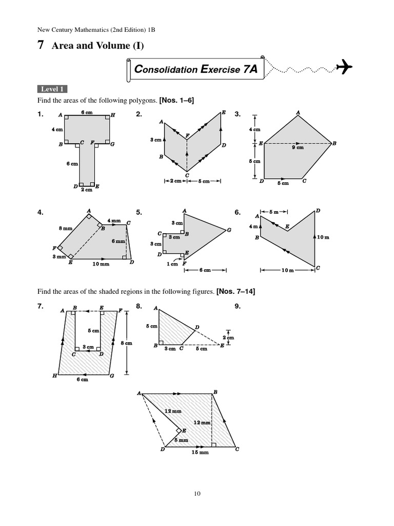 Area and Volume Ex. | PDF | Area | Rectangle