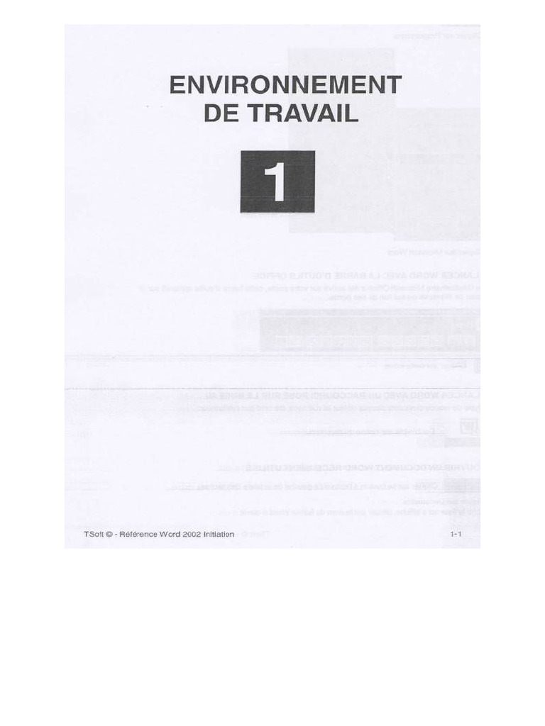 APPRENTISSAGE WORD 1 9-Chap1-1 | PDF