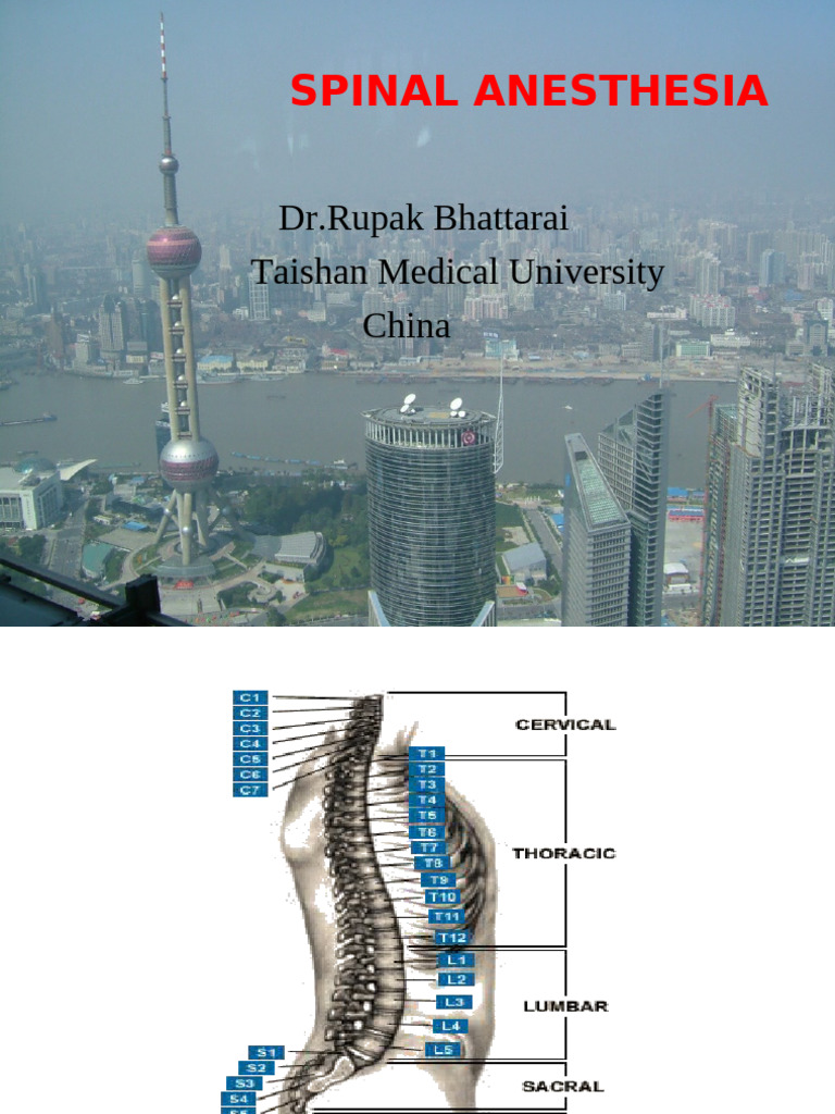 Spinal Anesthesia - Powerpoint | PDF | Anesthesia | Clinical Medicine