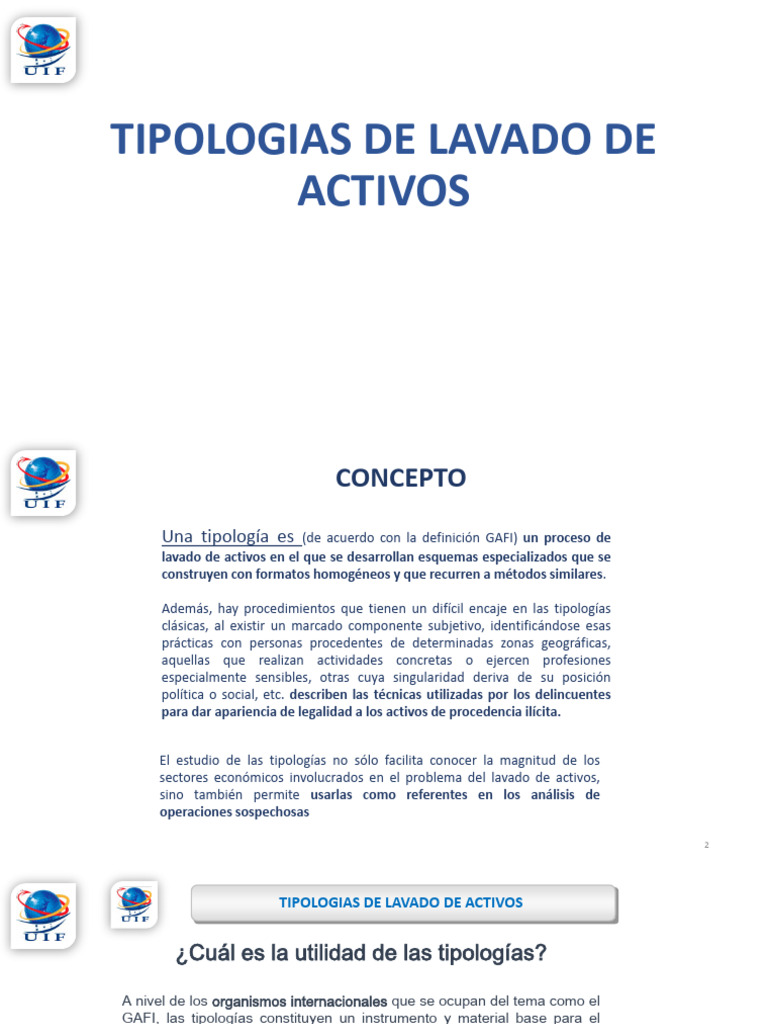 Tipologias de Lavado de Activos | PDF | Bancos | Lavado de dinero