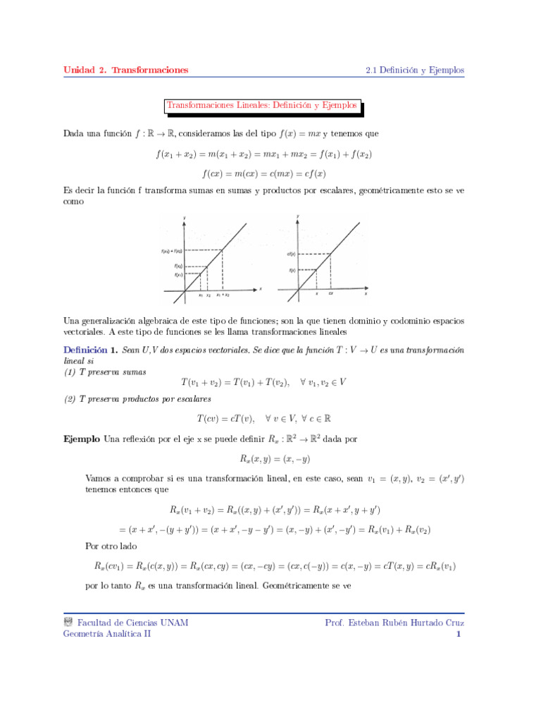 transformaciones_1 | PDF | Mapa lineal | Función (Matemáticas)