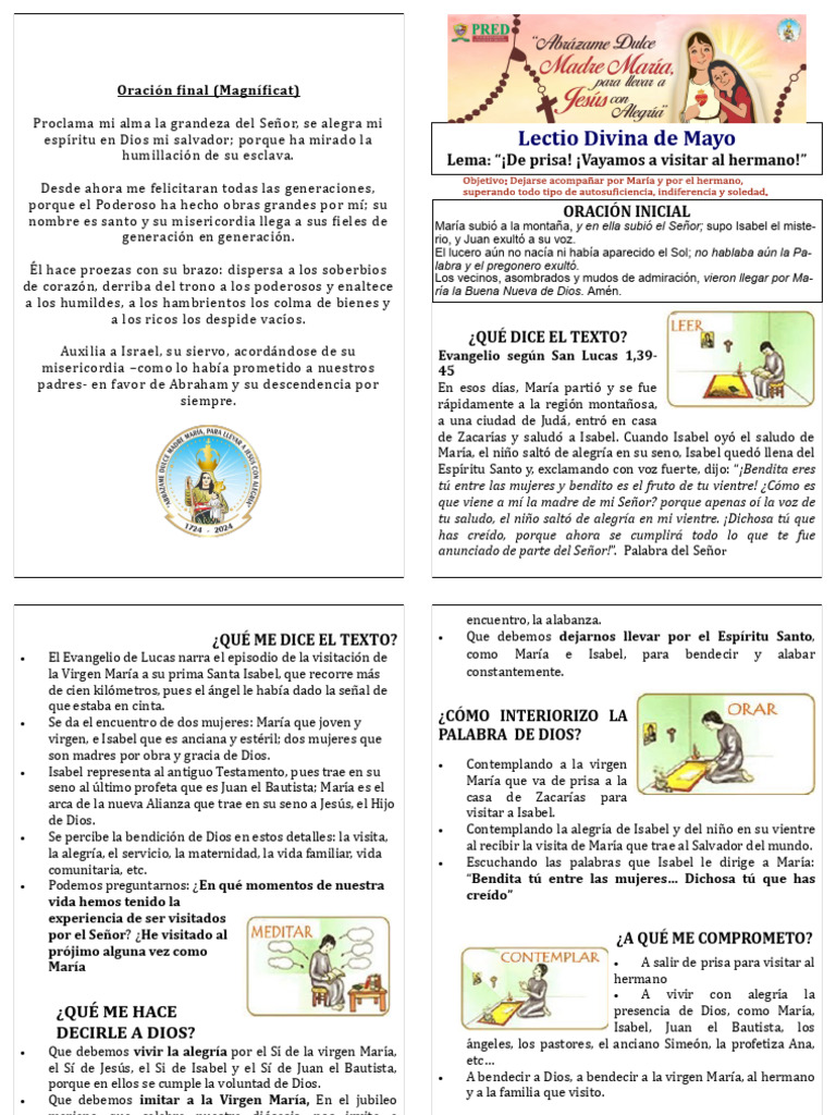 Lectio Mayo 2024 | PDF | María, madre de Jesús | Creencia religiosa y doctrina