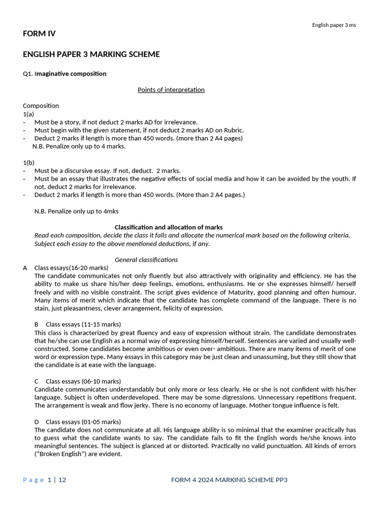 English F4 PP3 MS | PDF | Vocabulary | Essays