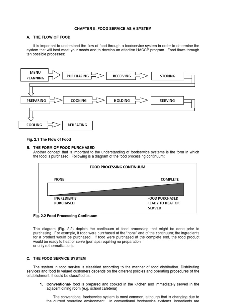 CHAPTER 2 The Food Service System | PDF | Foodservice | Menu