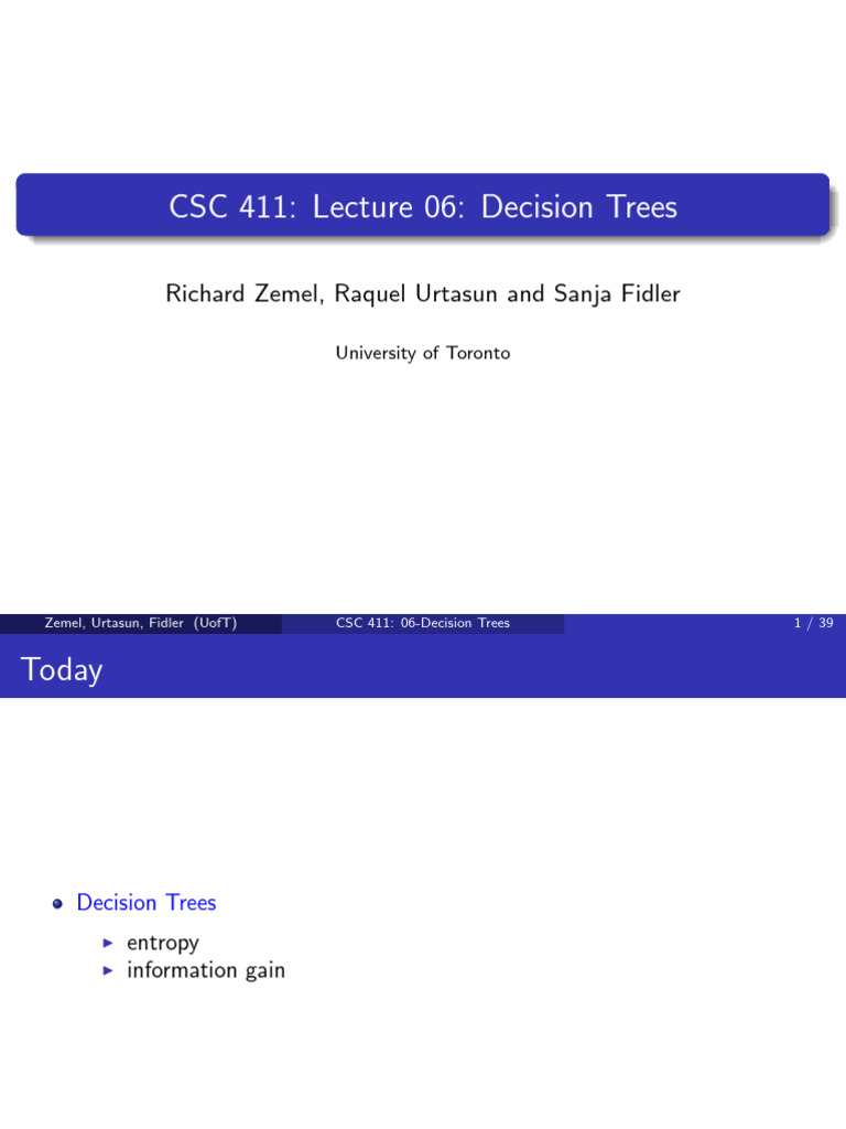 06 Trees Handout | PDF | Statistical Classification | Applied Mathematics
