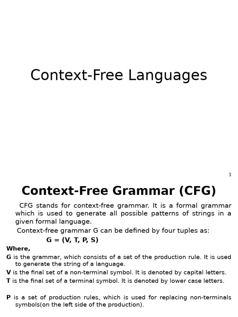 4.1 Context - Free - Grammars-MKN | PDF | Verb | Mathematical Logic