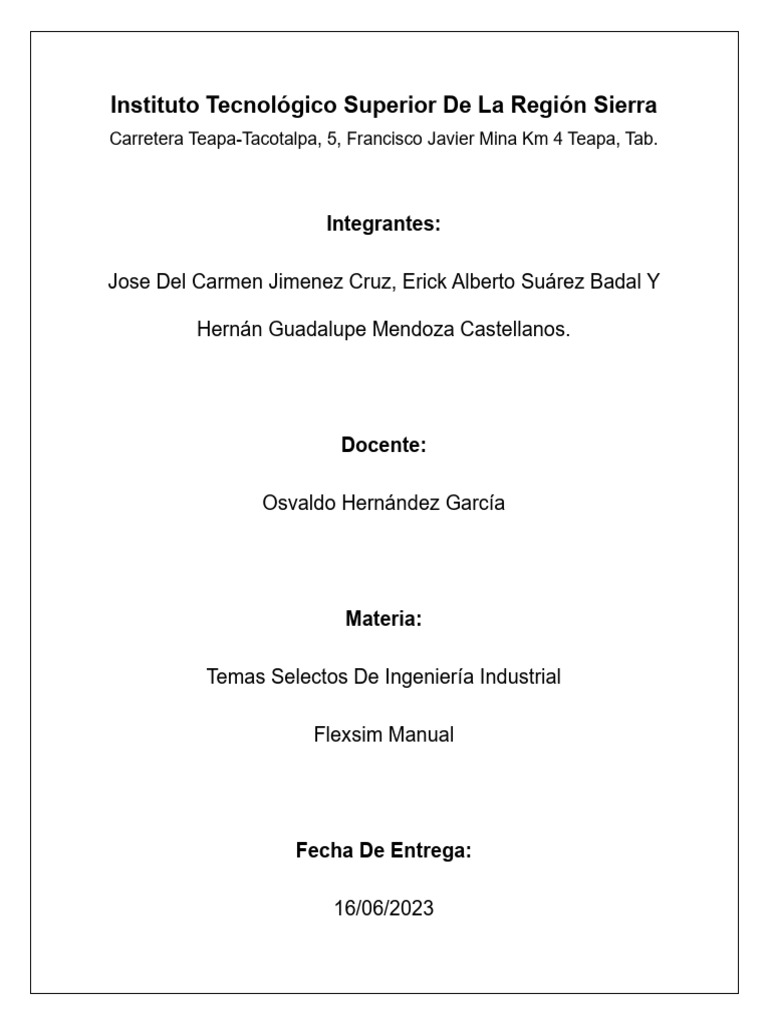 Flexsim Manual Pdf Simulación Ascensor