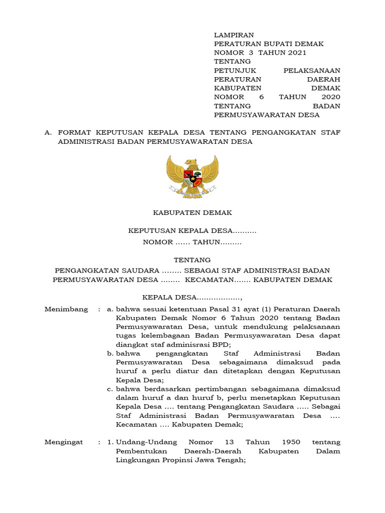 SK Staf Adm. BPD | PDF